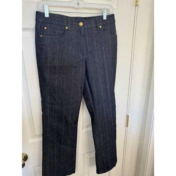 Escada | Jeans | Escada Dark Denim Ladies Blue Jeans With Gold Thread ...
